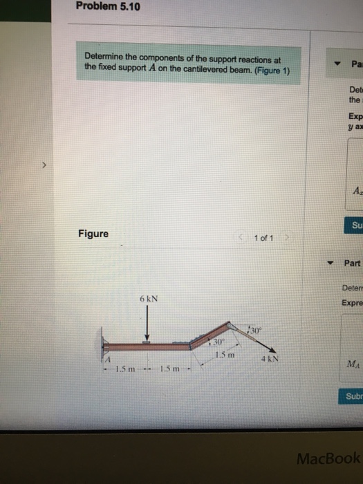 Solved Problem 5.10 Determine the components of the support | Chegg.com