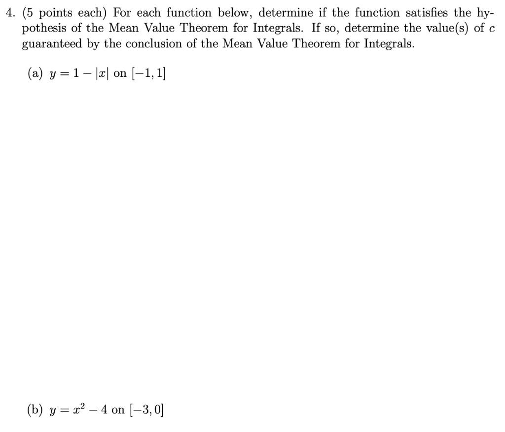 Solved 4 5 Points Each For Each Function Below Determine 