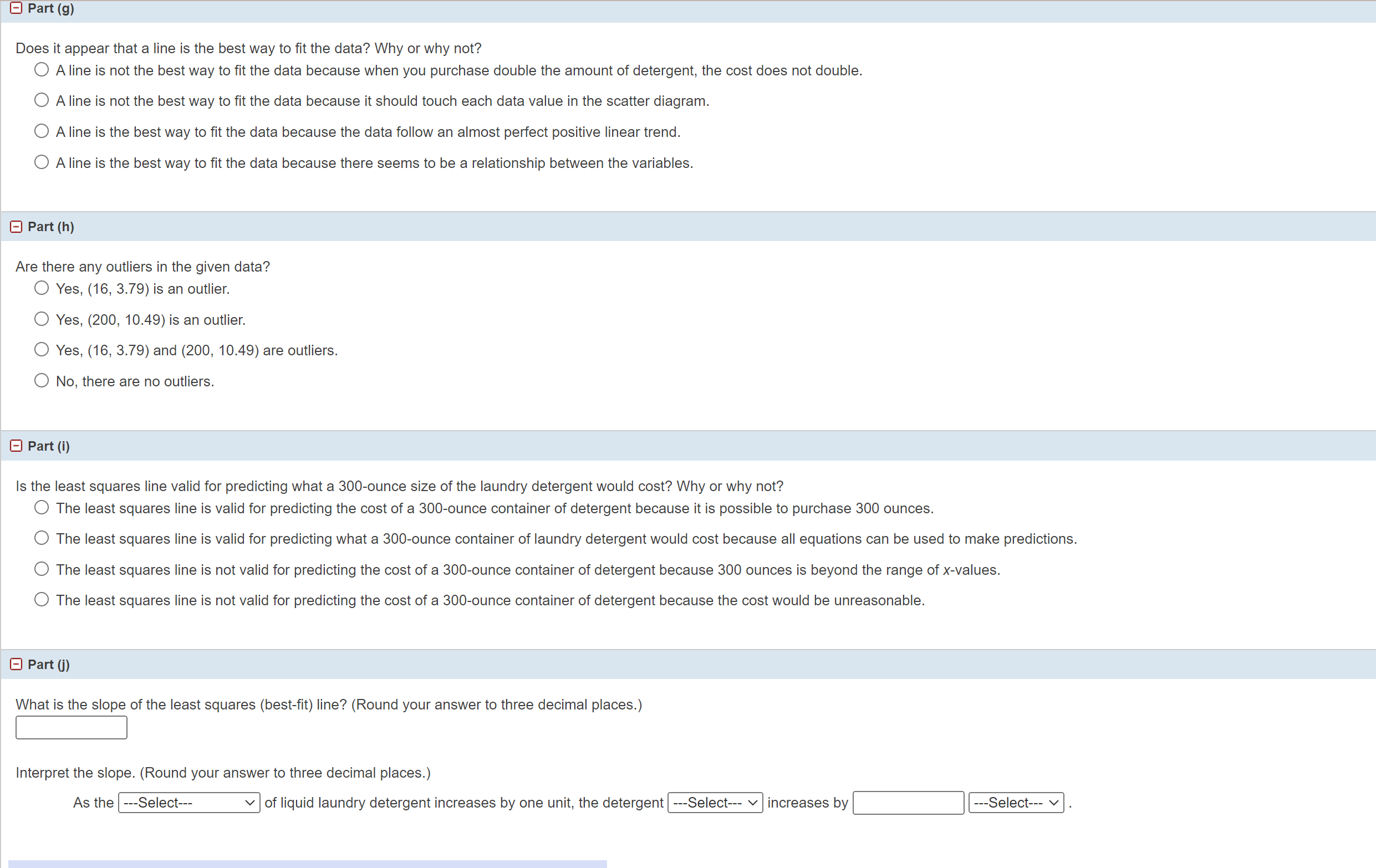Solved The cost of a leading liquid laundry detergent in | Chegg.com