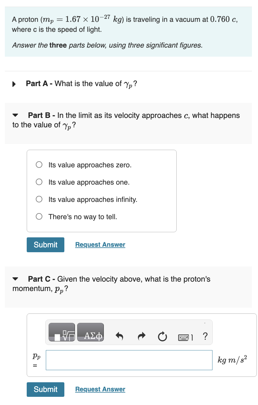 Solved A Proton Mp 1 67×10−27 Kg Is Traveling In A