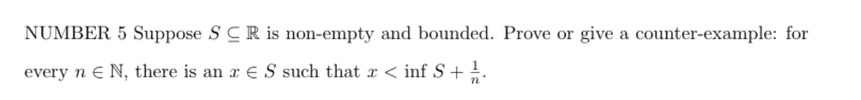 Solved NUMBER 5 Suppose SCR is non-empty and bounded. Prove | Chegg.com