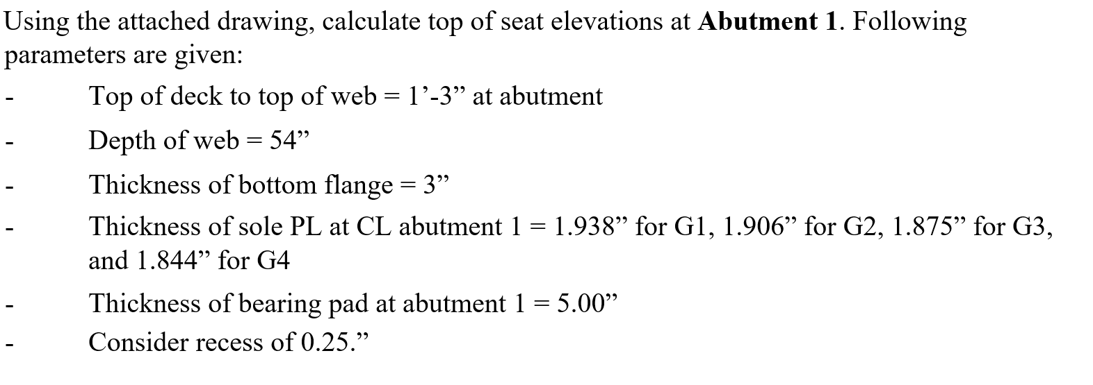 Solved Using the attached drawing, calculate top of seat | Chegg.com