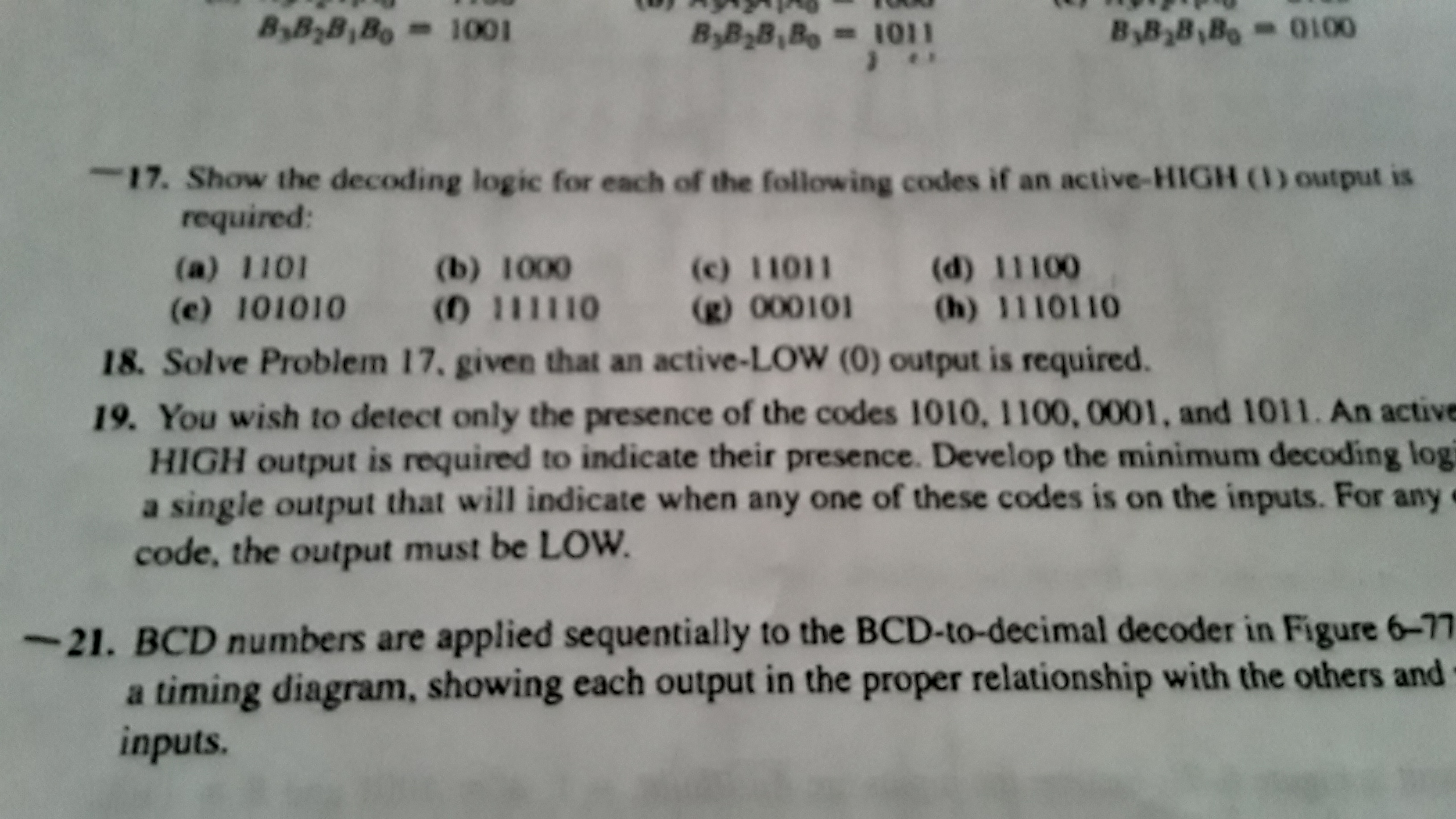Solved Show The Decoding Logic For Each Of The Following 