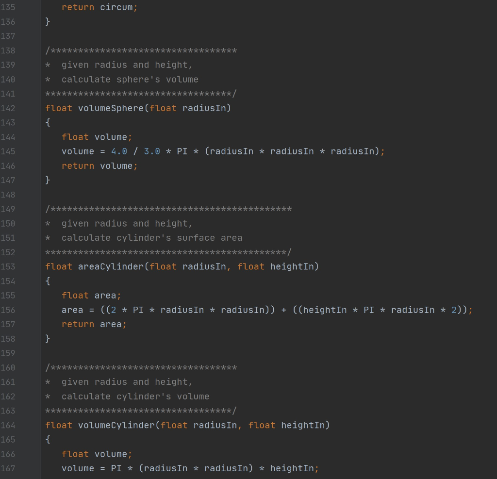 Solved This program has main() and eight functions 1. float | Chegg.com