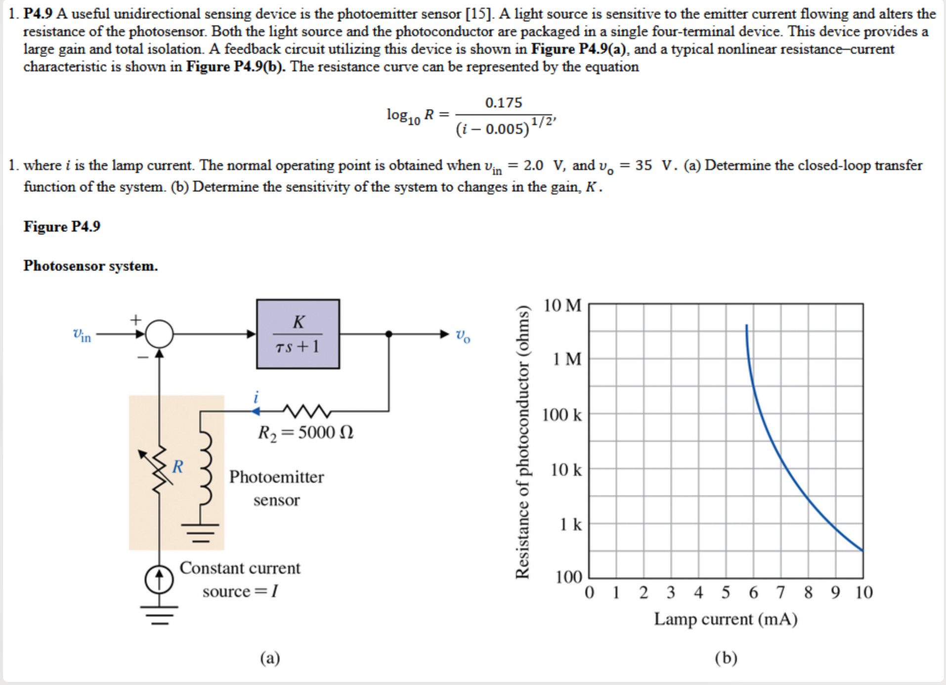 Solved 1. P4.9 A useful unidirectional sensing device is the | Chegg.com