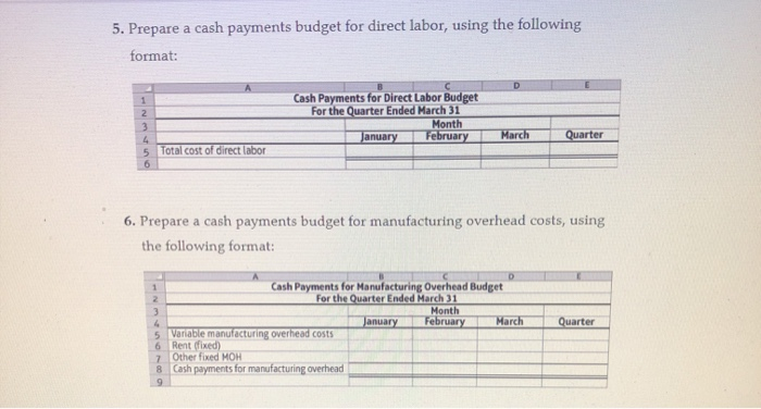Solved P9-57A Comprehensive budgeting problem (Learning | Chegg.com