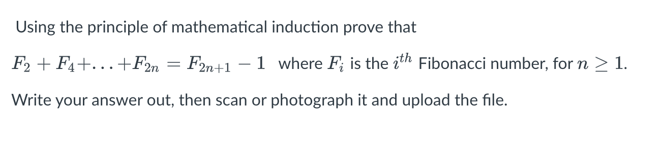 Solved Using the principle of mathematical induction prove | Chegg.com