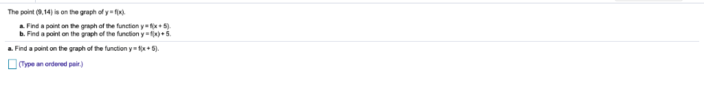 Solved The point (9,14) is on the graph of y f(x). a. Find a | Chegg.com