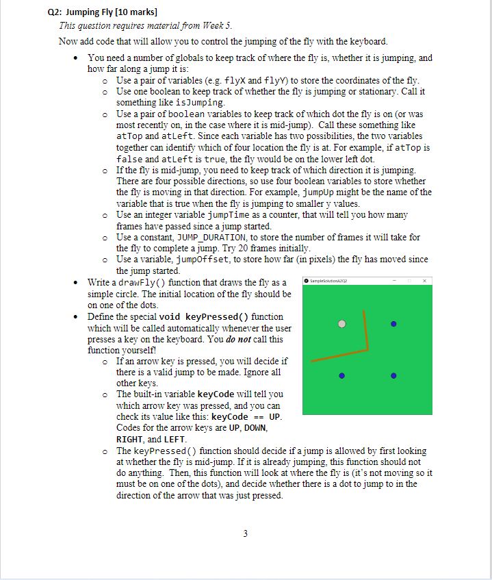 Solved Q2: Jumping Fly (10 marks] This question requires | Chegg.com