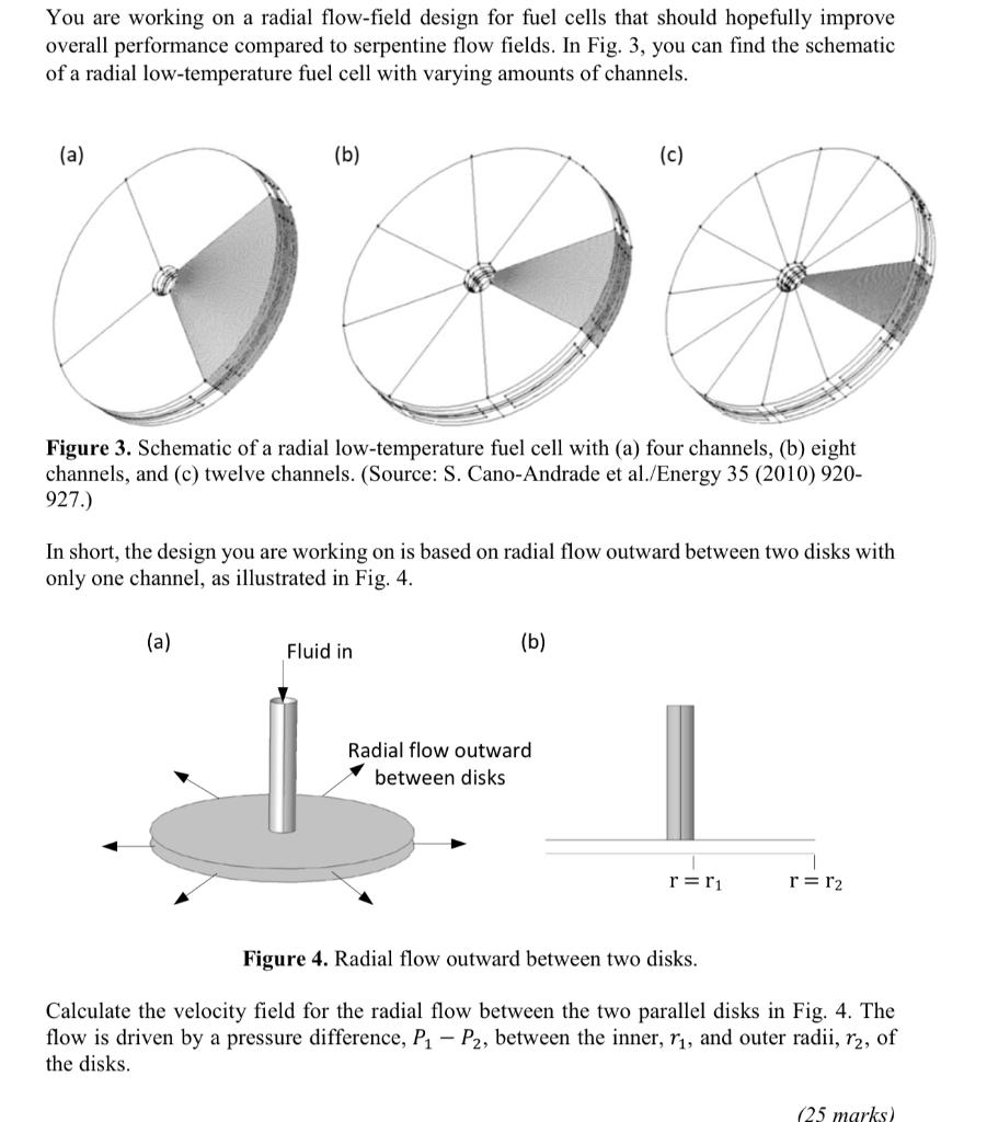 Solved You are working on a radial flow-field design for | Chegg.com