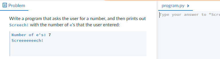 Solved Problem program.py > Type your answer to "Open sesame | Chegg.com