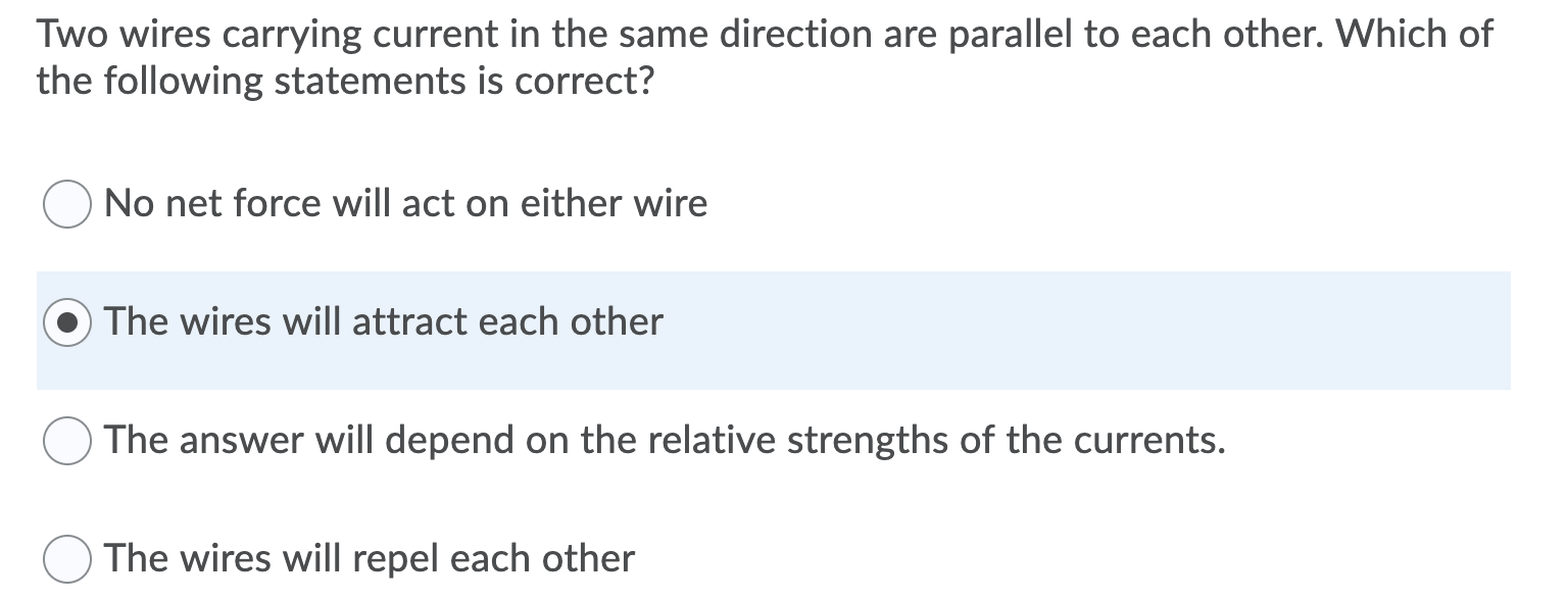 Solved Two wires carrying current in the same direction are | Chegg.com
