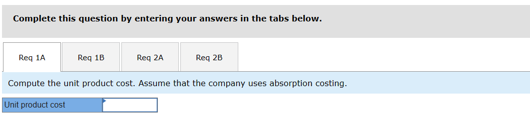 Solved Exercise 4-6 (Algo) Variable and Absorption Costing | Chegg.com