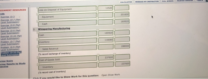 Solved BACK URCES Problem 10-10 (Part Level Submission) | Chegg.com