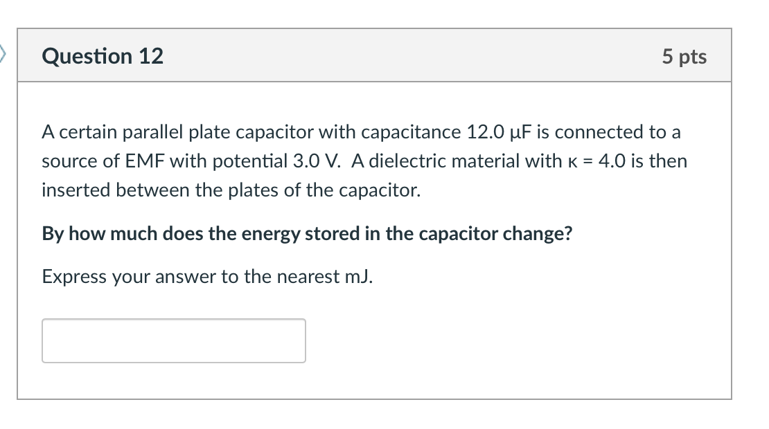 Solved A certain parallel plate capacitor with capacitance | Chegg.com