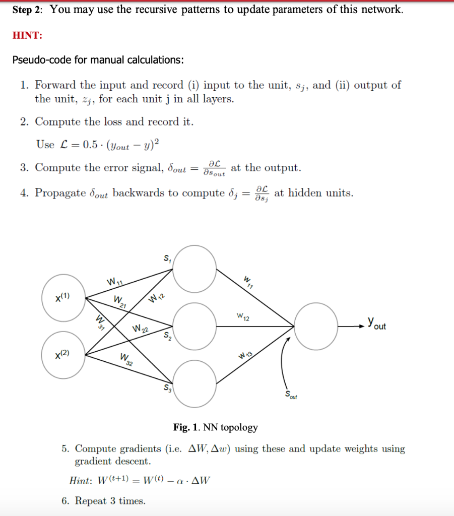 Solved 1. Execute forward and backward modes of neural | Chegg.com