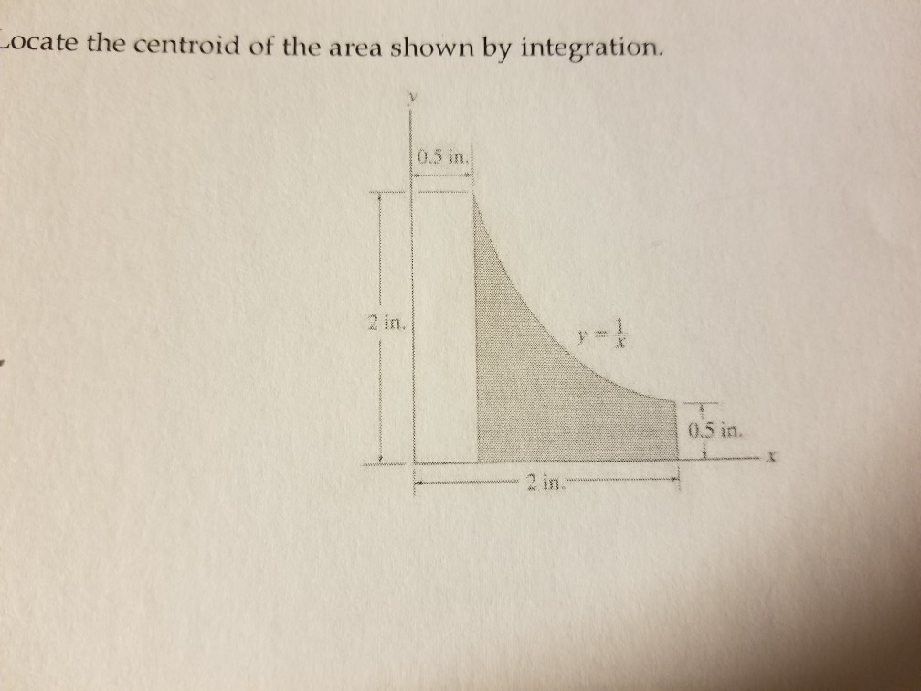 Solved Locate the centroid of the area shown by integration. | Chegg.com