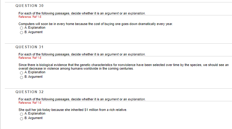 Solved QUESTION 30 For each of the following passages, | Chegg.com