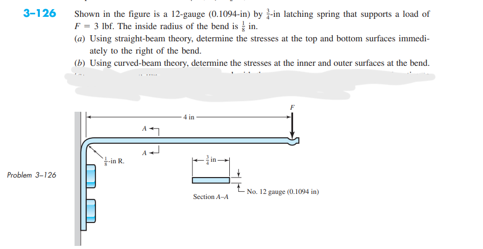 Solved 3-126 ﻿Shown in the figure is a 12-gauge (0.1094-in) | Chegg.com