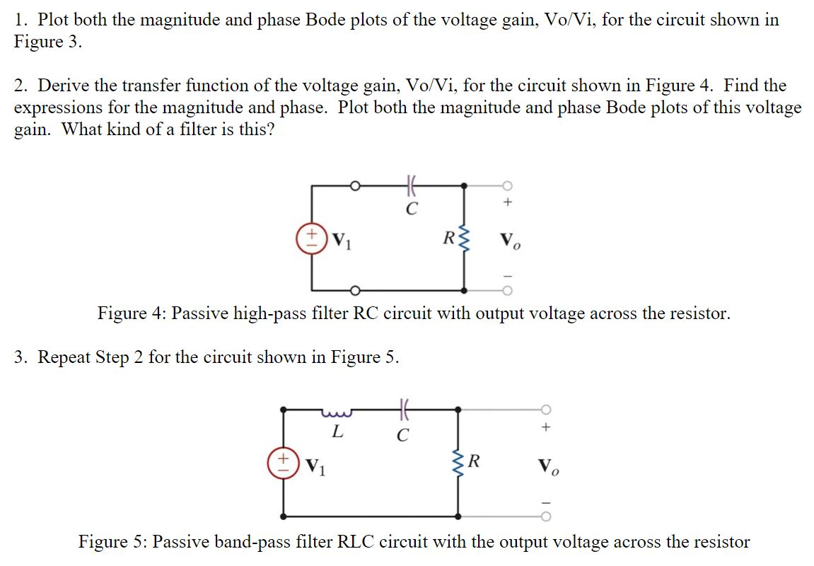 Solved 1. Plot both the magnitude and phase Bode plots of | Chegg.com