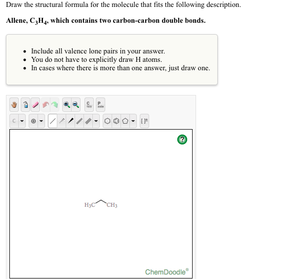 Solved Draw the structural formula for the molecule that | Chegg.com