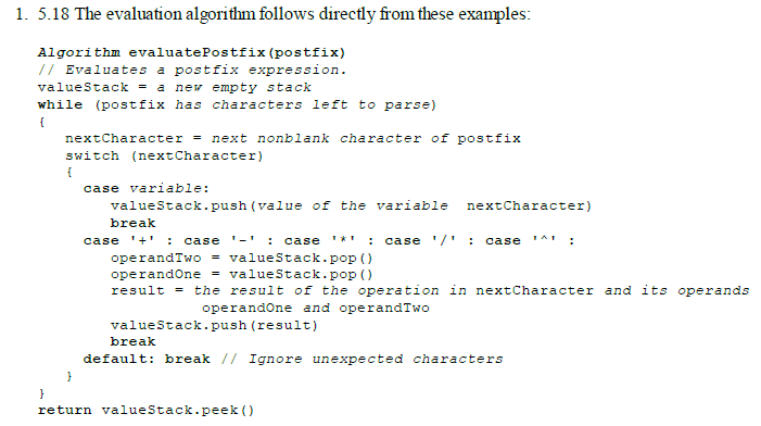 Solved 1. 5.18 The evaluation algorithm follows directly | Chegg.com