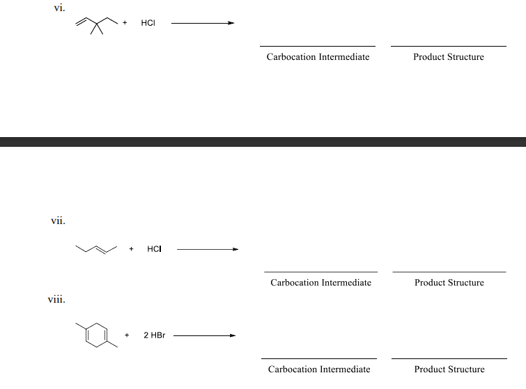 Solved vi.Carbocation Intermediatevii.Carbocation | Chegg.com
