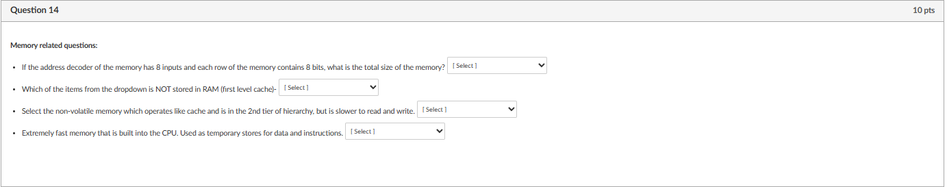 Solved Memory related questions: - If the address decoder of | Chegg.com