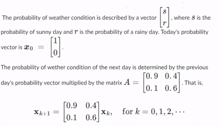 Solved The probability of weather condition is described by | Chegg.com