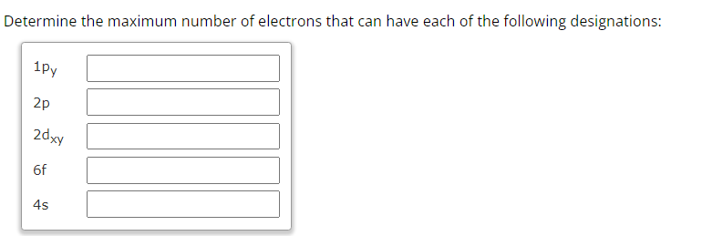 Solved Determine the maximum number of electrons that can | Chegg.com