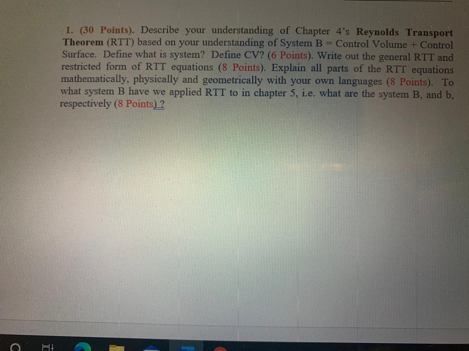 1. (30 Points). Describe your understanding of | Chegg.com