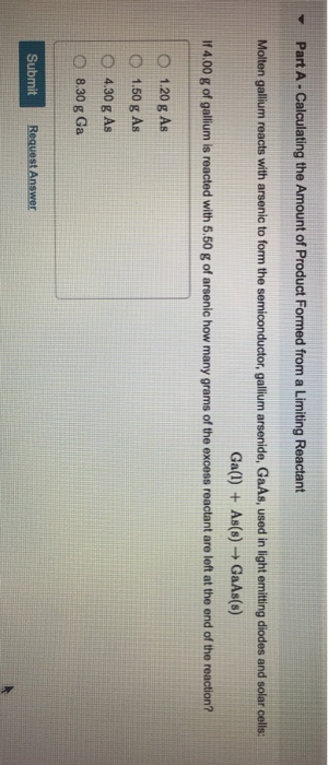 Solved Part A-Calculating the Amount of Product Formed from | Chegg.com