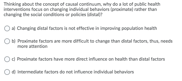 Solved Thinking about the concept of causal continuum, why | Chegg.com