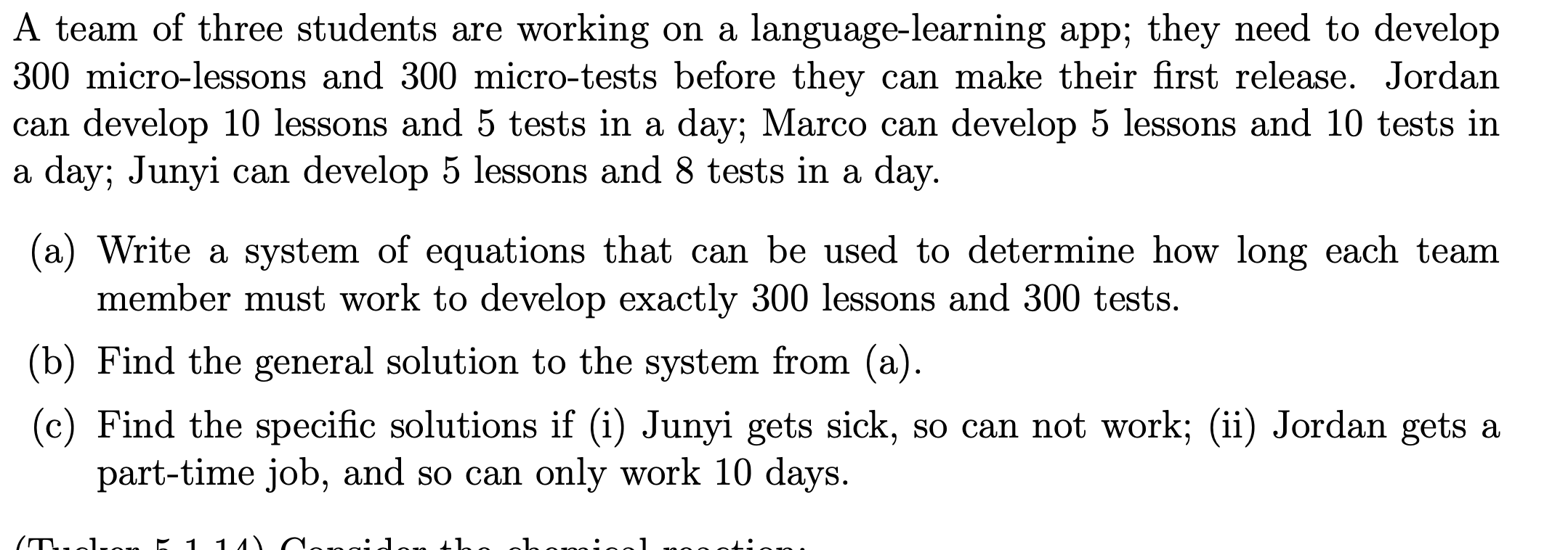 Solved A team of three students are working on a | Chegg.com