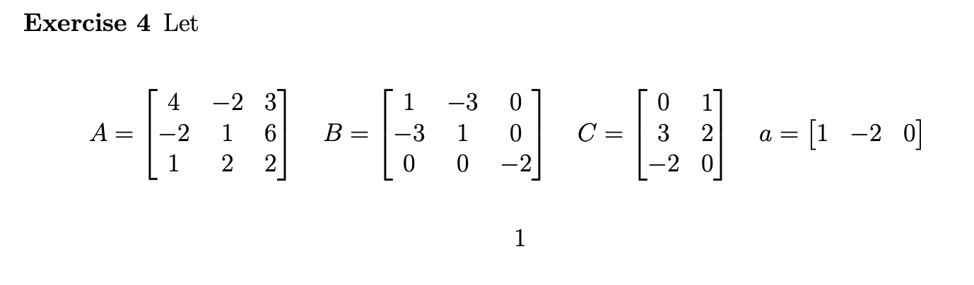 Solved Exercise 4 Let | Chegg.com