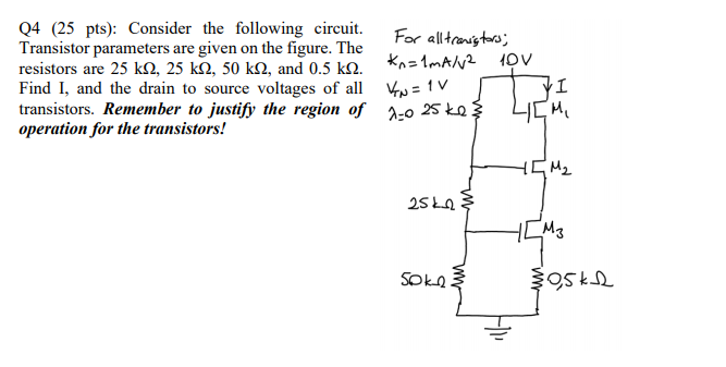 Solved Q4 (25 pts): Consider the following circuit. For all | Chegg.com
