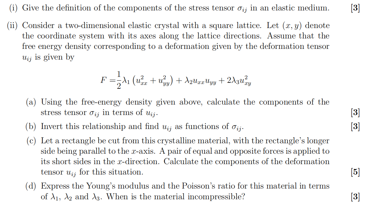 Solved Give the definition of the components of the stress | Chegg.com
