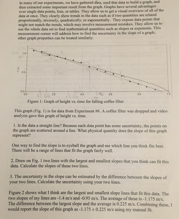 Solved In many of our experiments, we have gathered data, | Chegg.com