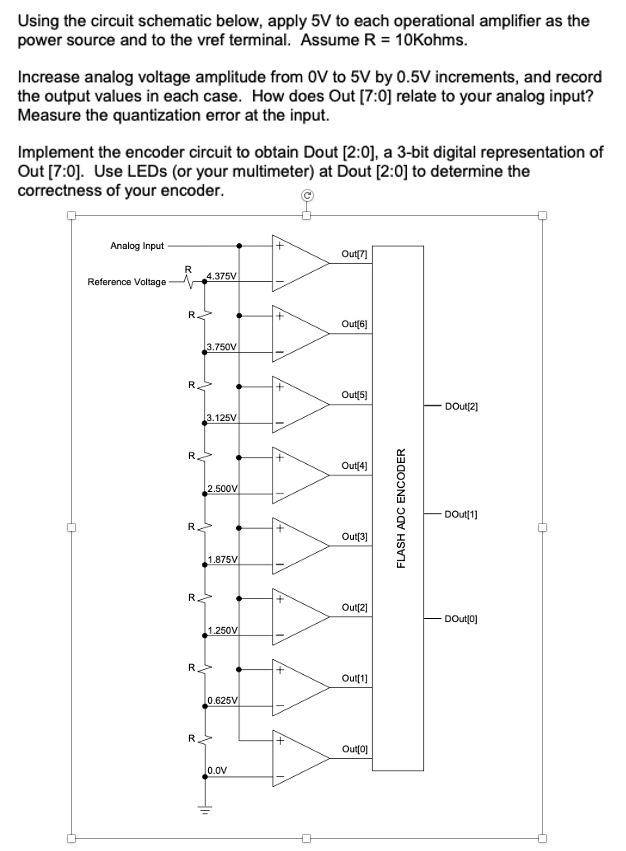 Solved Using the circuit schematic below, apply 5V to each | Chegg.com