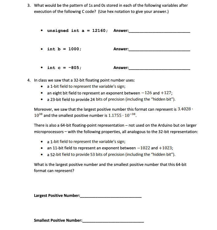 Solved 3. What would be the pattern of 1s and Os stored in | Chegg.com