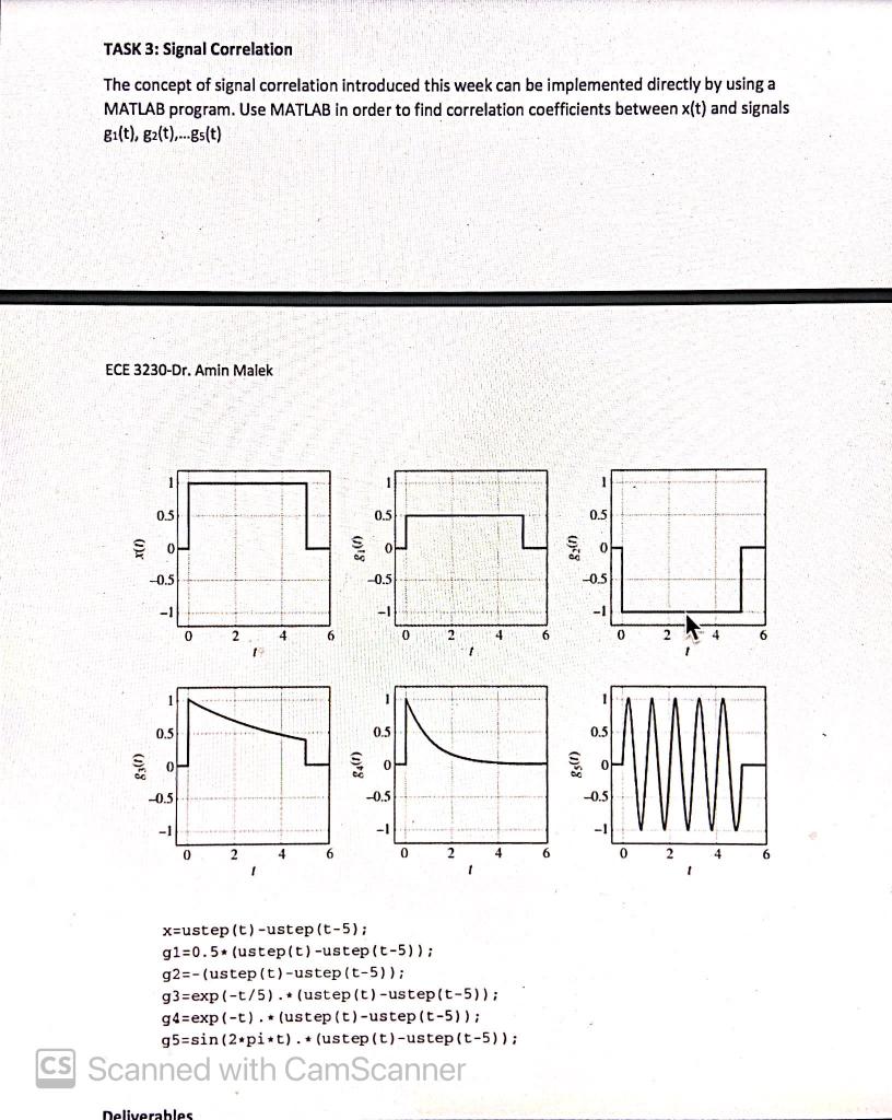 Solved TASK 3: Signal Correlation The concept of signal | Chegg.com