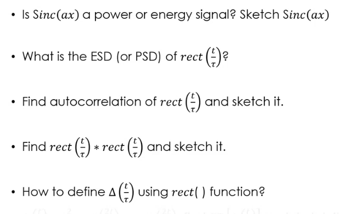 Solved • Is Sinc(ax) a power or energy signal? Sketch | Chegg.com