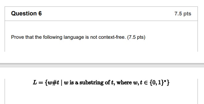 Solved Prove that the following language is not | Chegg.com