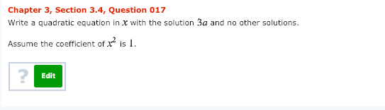 Solved Chapter 3, Section 3.4, Question 017 Write a | Chegg.com