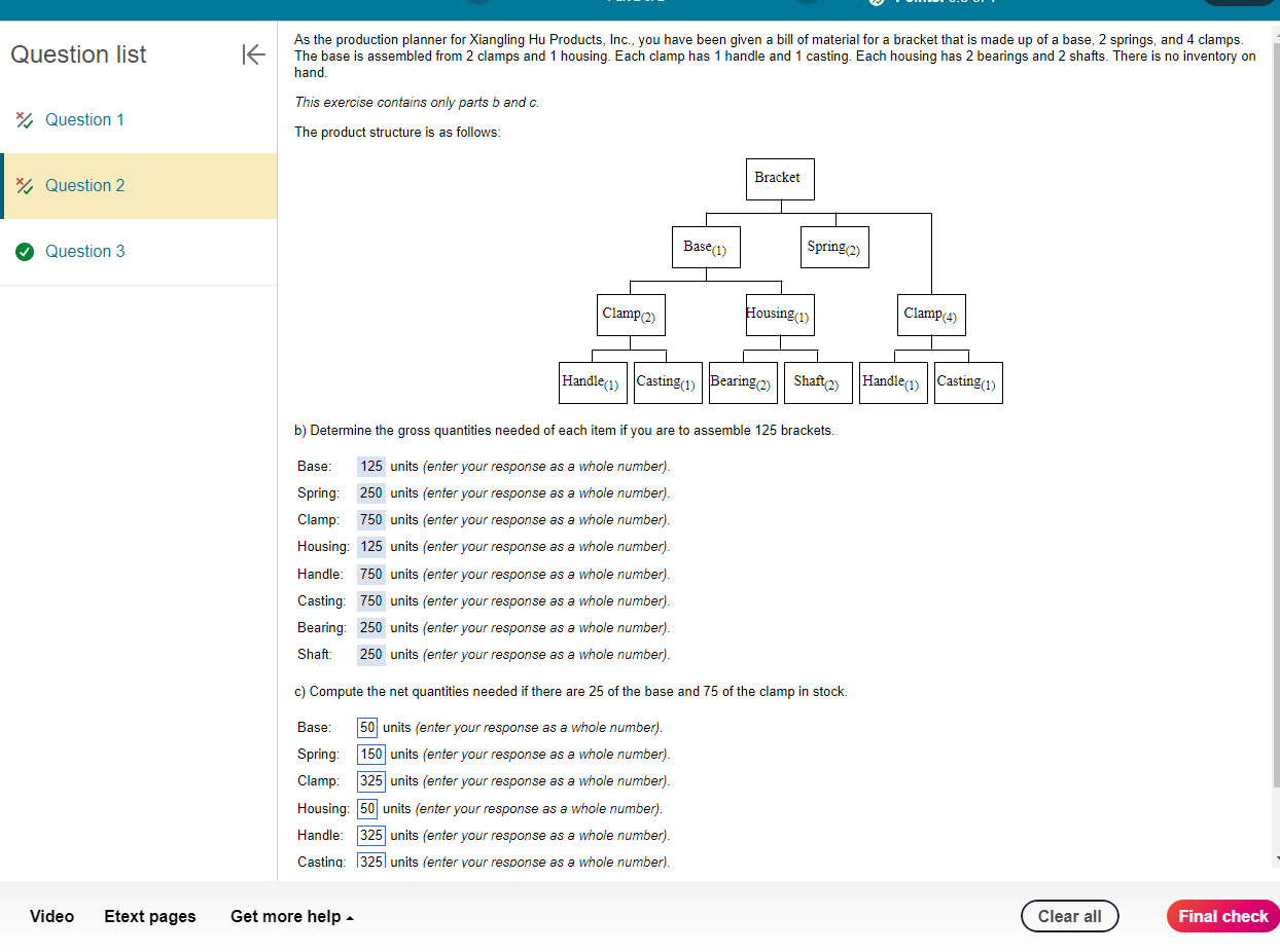 Solved As the production planner for Xiangling Hu Products, | Chegg.com
