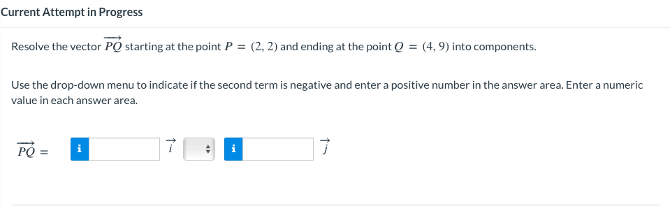 Solved Resolve the vector PQ starting at the point P=(2,2) | Chegg.com