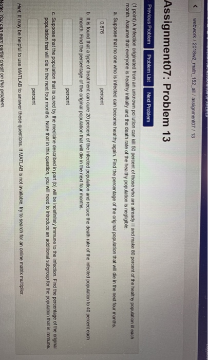 Solved webwork / 2018w2 math 152 all / assignmento7/ 13 | Chegg.com