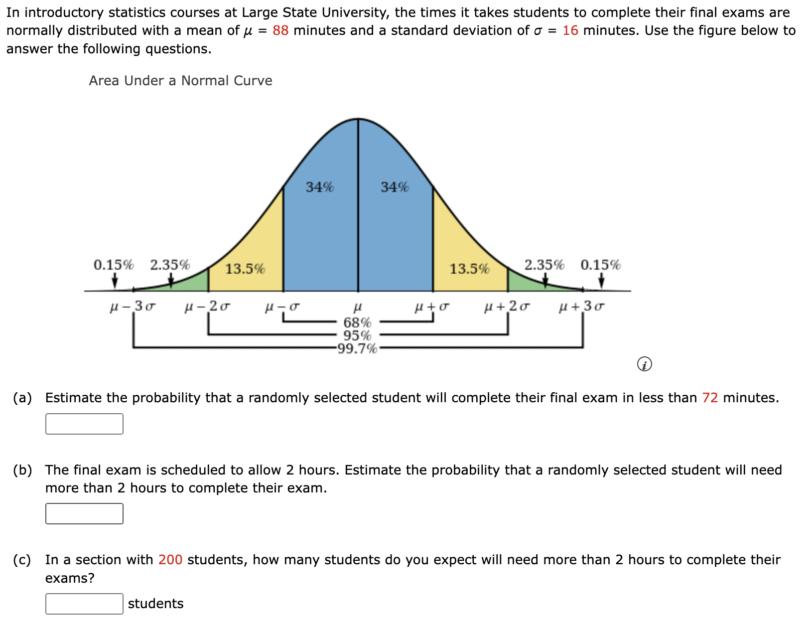 Solved In introductory statistics courses at Large State | Chegg.com