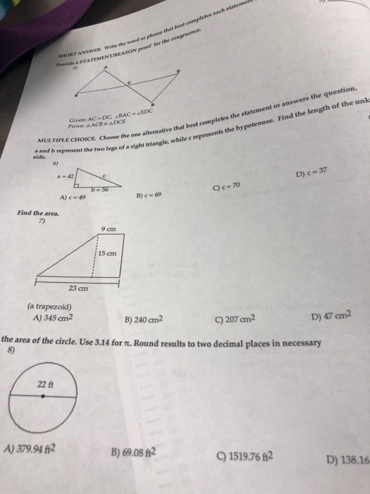 Solved Tes Use the properties of parallel lines to solve the | Chegg.com