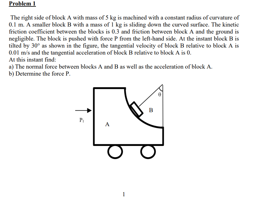 Solved The right side of block A with mass of 5 kg is | Chegg.com
